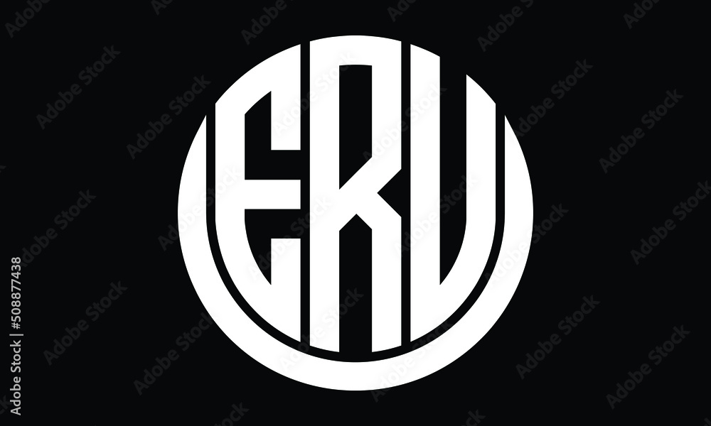 ERU shield in circle logo design vector template. monogram logo ...