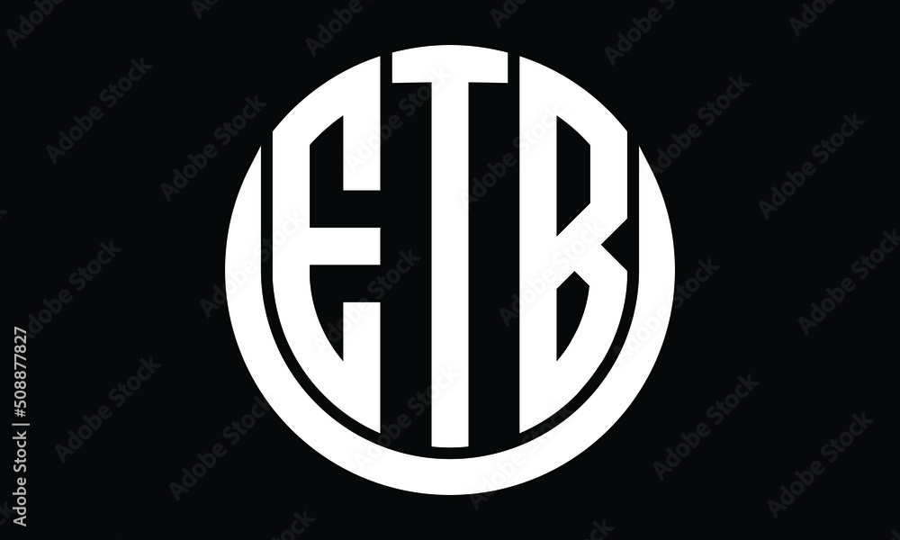 ETB shield in circle logo design vector template. monogram logo ...