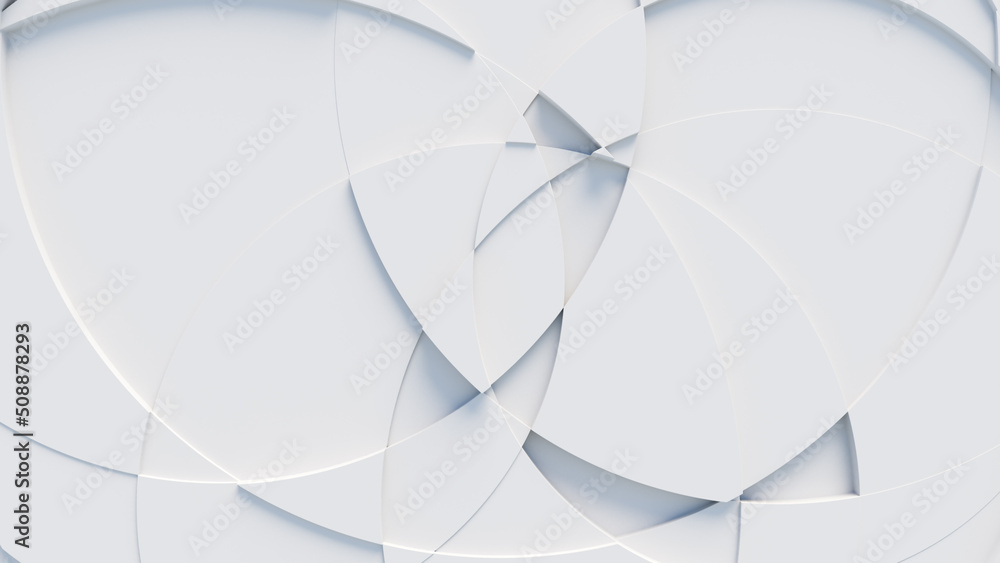 White, Tech Background with a Geometric 3D Structure. Clean, Minimal ...