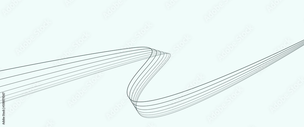 Abstract curvy wavy lines on a white background, perfect for background ...