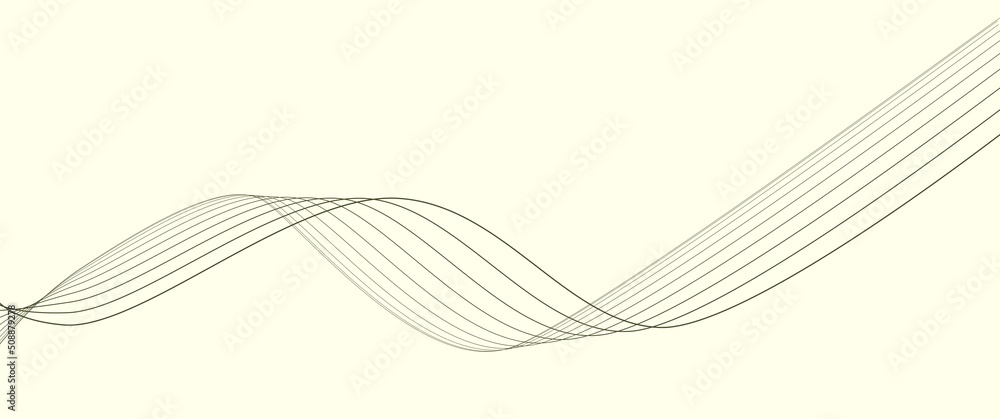 Abstract curvy wavy lines on a white background, perfect for background ...