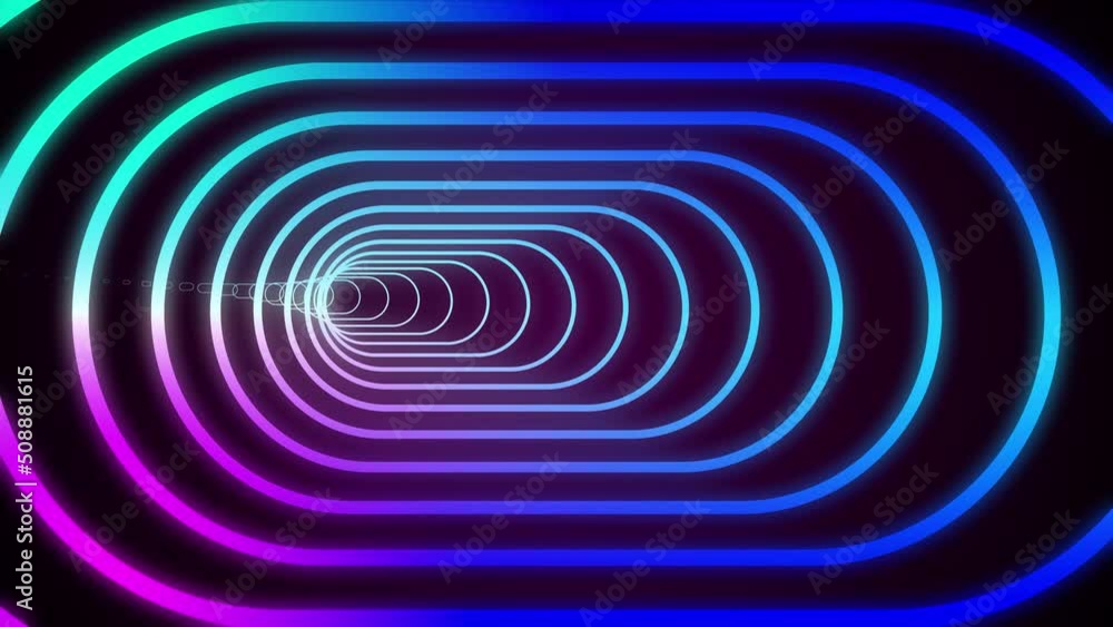 Infinite Looping Flying into tunnel, sci-fi spaceship corridor ...