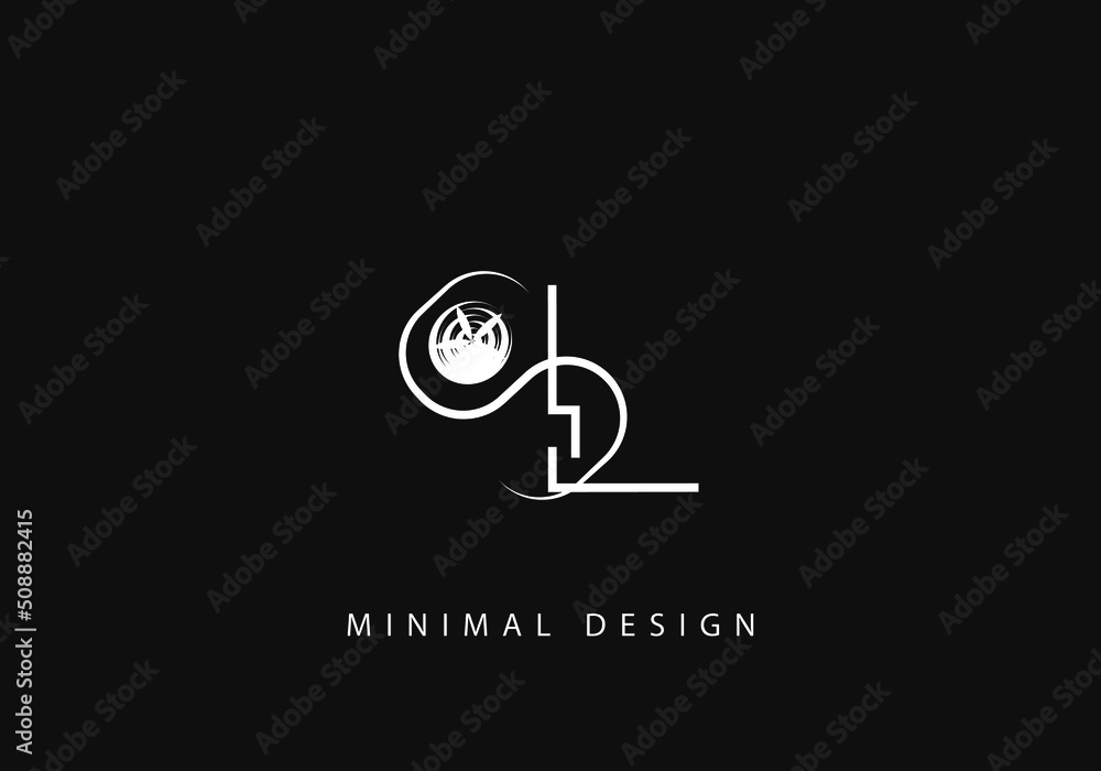 Alphabet letter SL logo design line art Stock Vector | Adobe Stock
