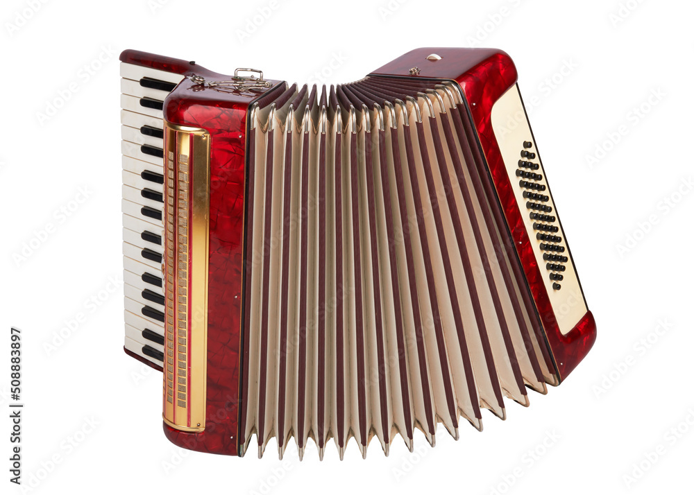 Retro accordion isolated Stock Photo | Adobe Stock