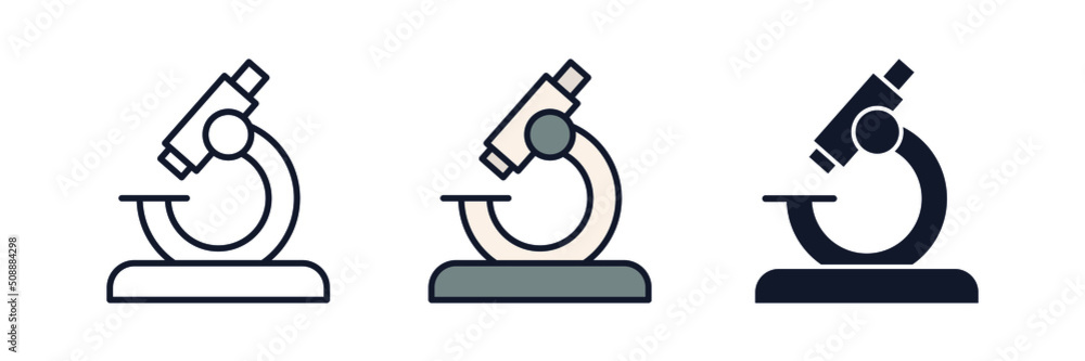microscope icon symbol template for graphic and web design collection ...