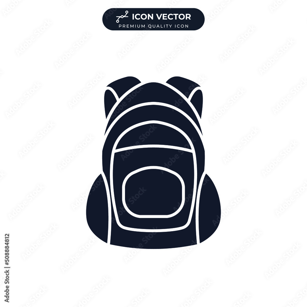 school bag icon symbol template for graphic and web design collection ...
