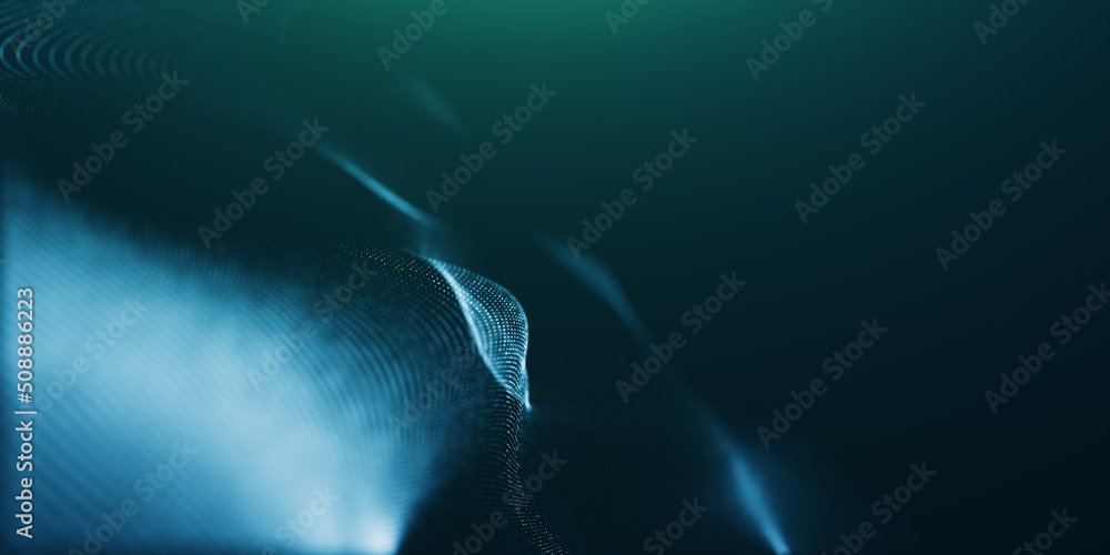 Sound oscillation design particles. Wave background for technology ...
