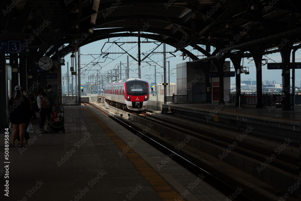 Bangkok, Thailand-June 5, 2022: Commuter train of the State Railway of ...