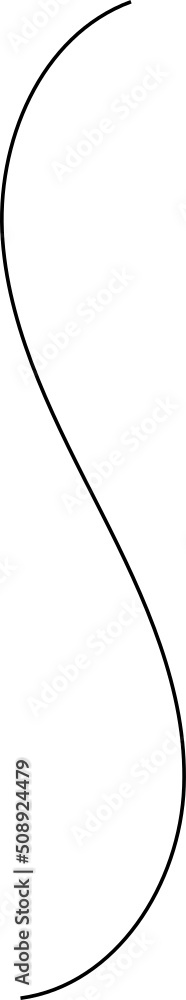 curved line hand drawn line art Stock Vector | Adobe Stock
