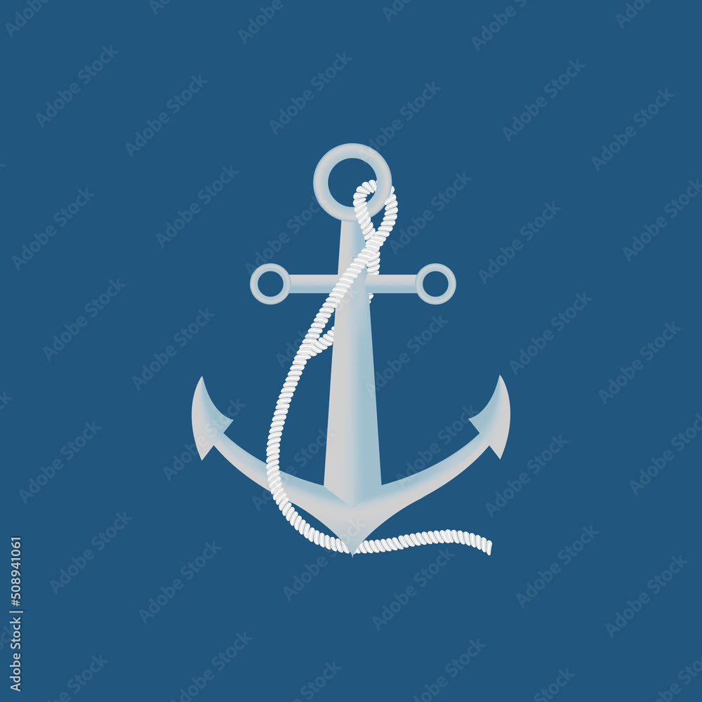 anchor with a rope for your marine pictures and advertising marine ...