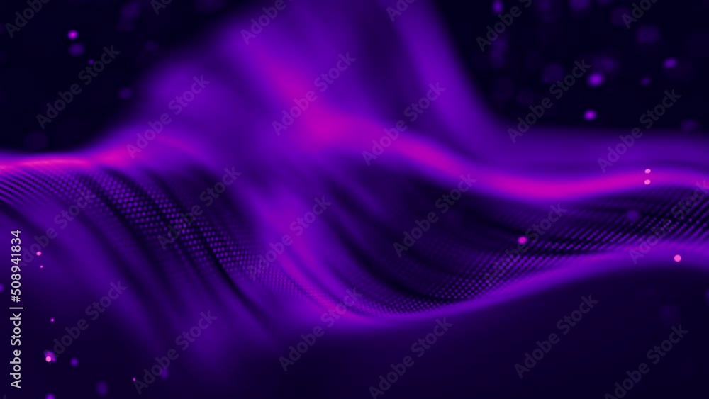 Wave abstract purple wave animation. Seamless loop 4k. Purple ...