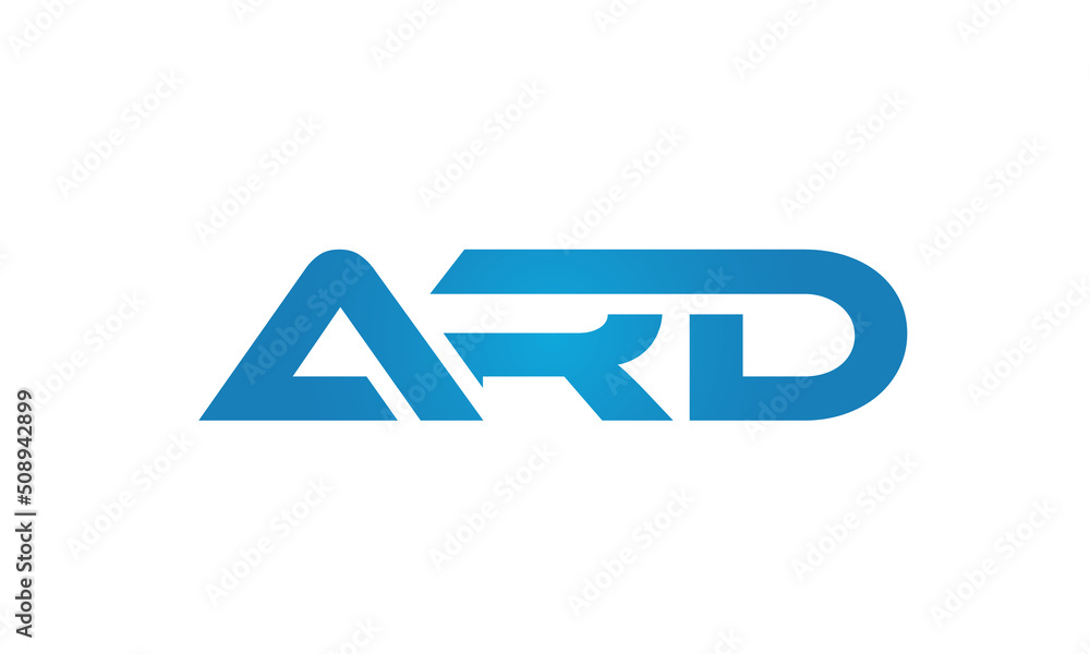 Connected ARD Letters logo Design Linked Chain logo Concept Stock ...