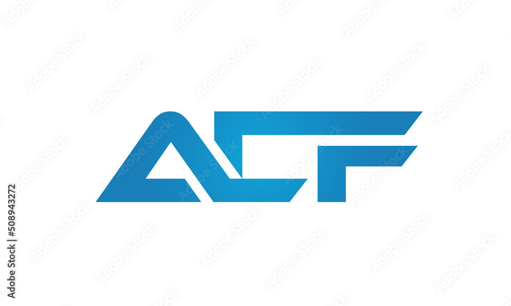 Connected ALF Letters logo Design Linked Chain logo Concept Stock ...