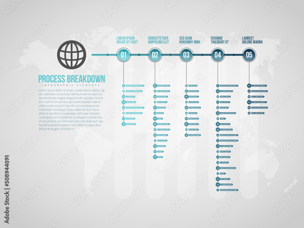 Process Breakdown Infographic Stock Vector | Adobe Stock