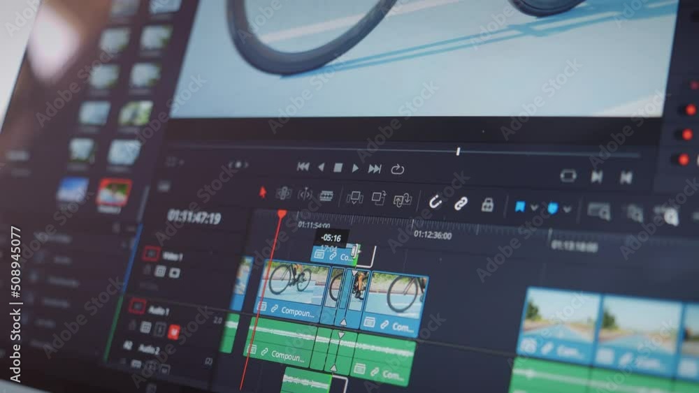 Program interface for video editing. Video editor creating video ...