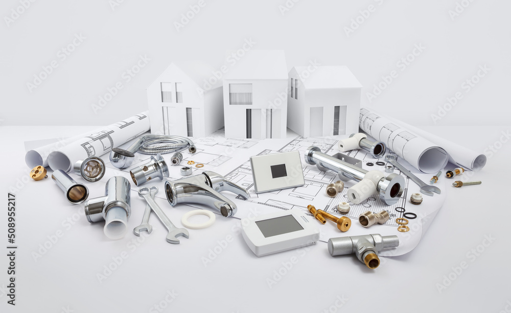 planning of house plumbing, components, equipment and plumber work ...