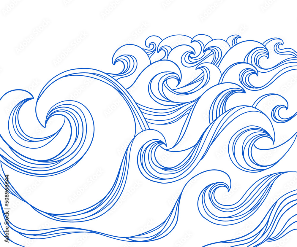 Printable Ocean Wave Template