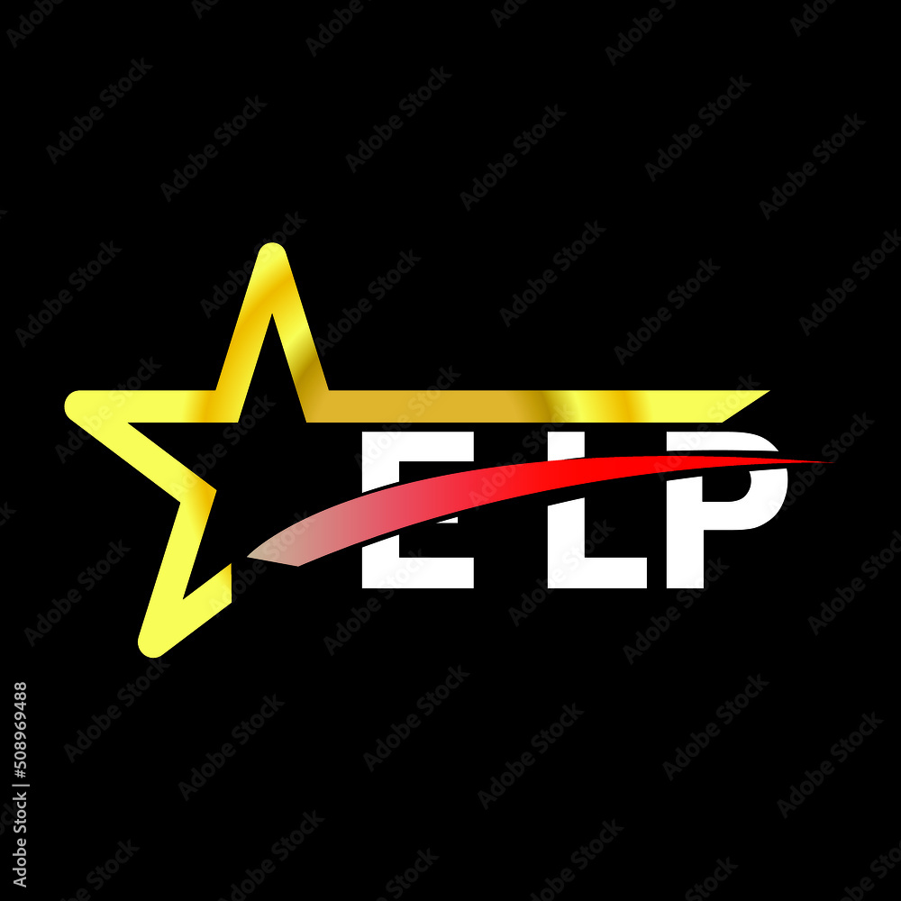 Vetor de ELP letter logo design. ELP creative letter logo. simple and ...
