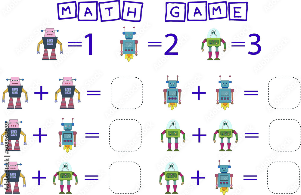 worksheet vector design, task to calculate the answer and connect to ...