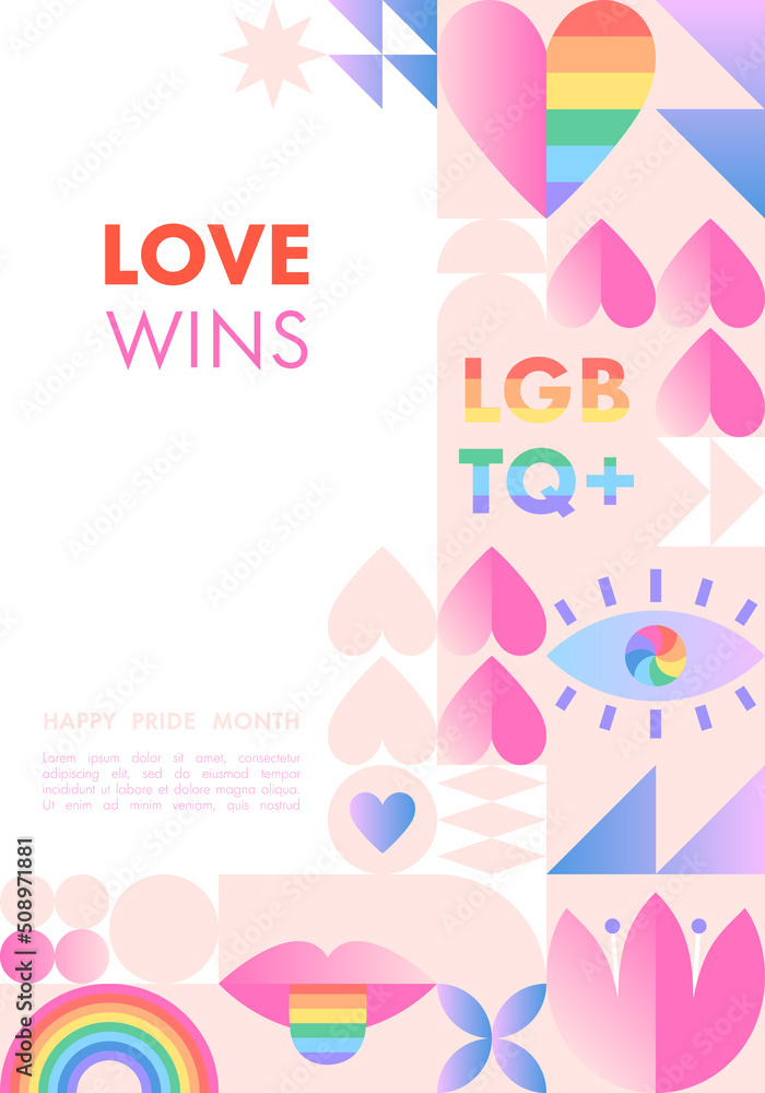 Vecteur Stock Pride month banner template.LGBTQ+ community vector ...