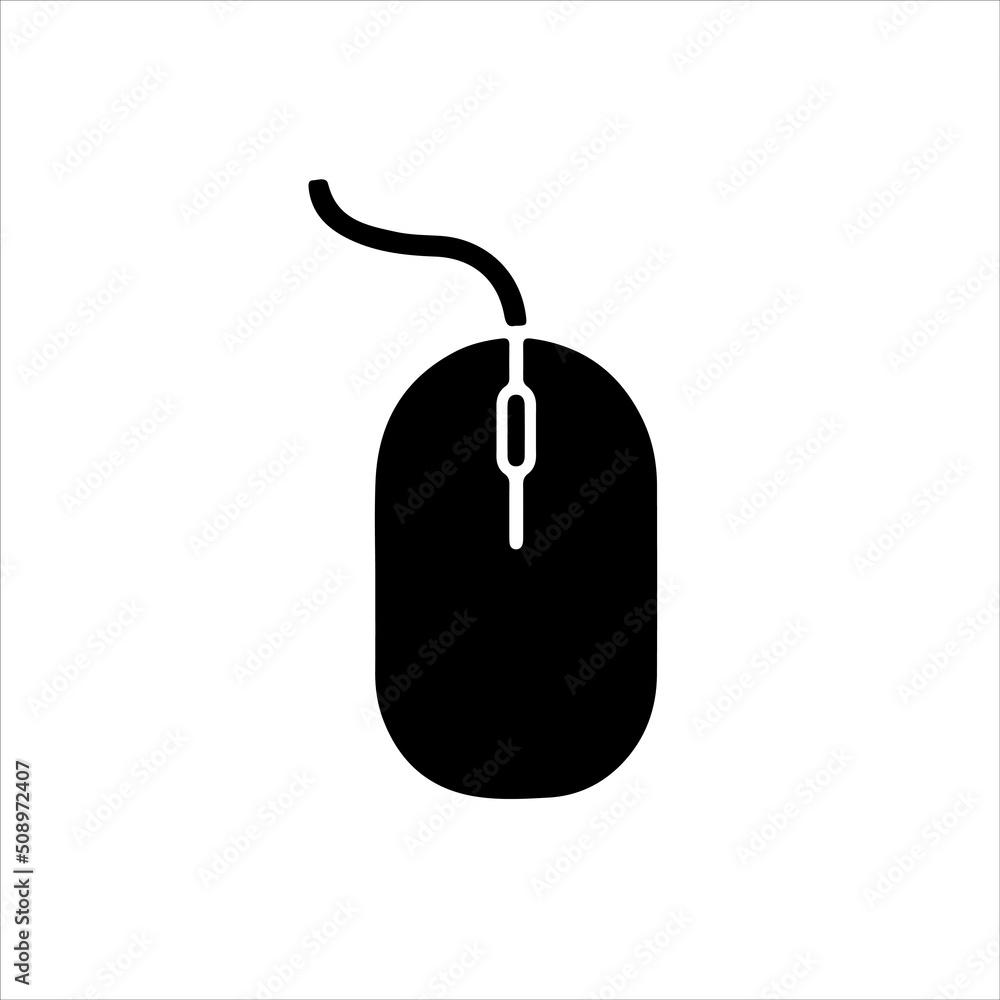Computer mouse icon isolated on white background. Computer mouse icon ...