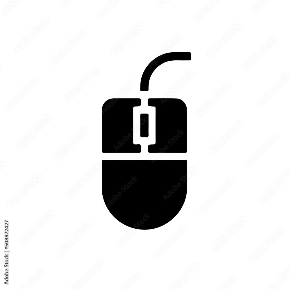 Computer mouse icon isolated on white background. Computer mouse icon ...