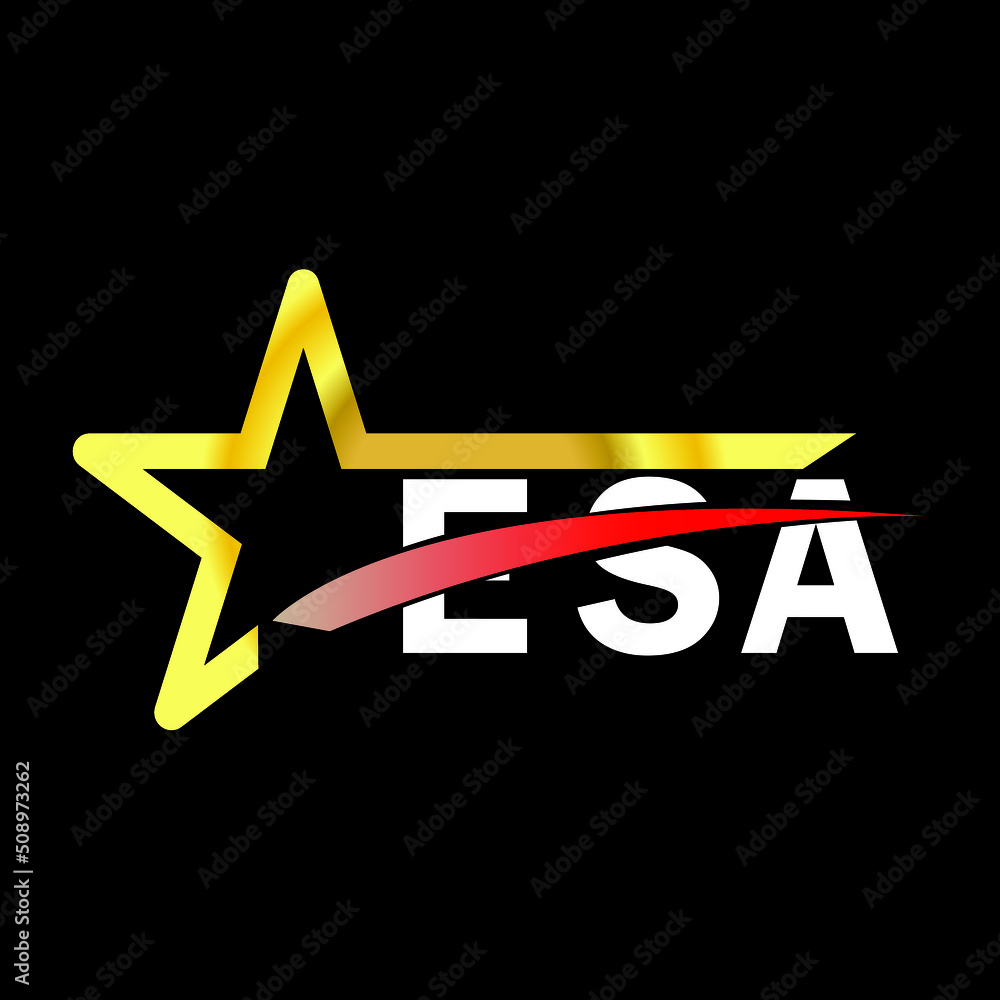 ESA letter logo design. ESA creative letter logo. simple and modern ...