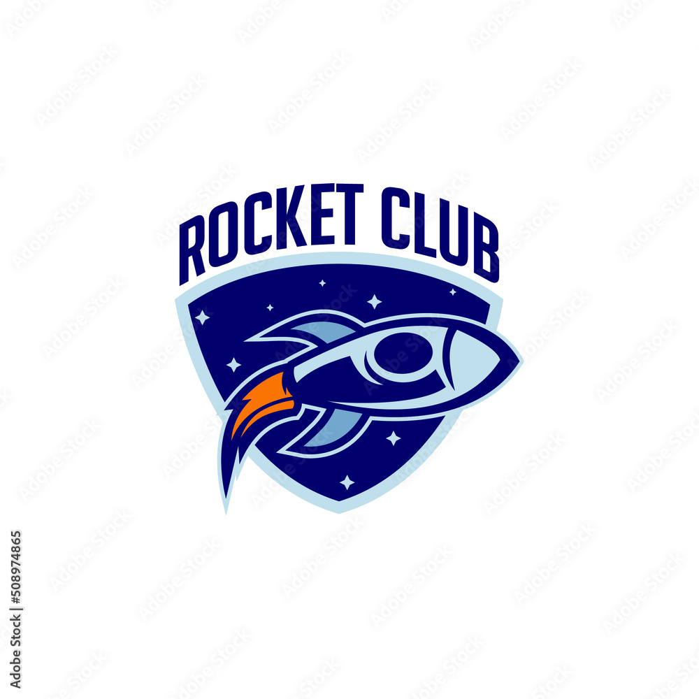 Vetor de Rocket Logo Design Vector. Space Craft Logo Design Concept do ...