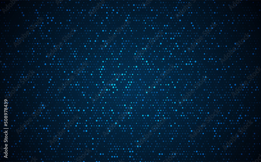 Digital technology background. Digital data circle blue pattern pixel ...