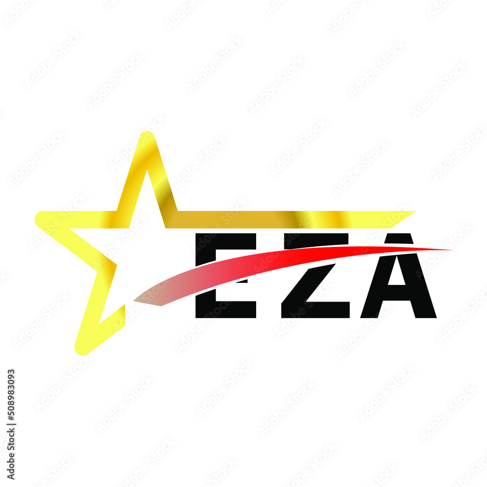 Vetor de EZA letter logo design. EZA creative letter logo. simple and ...