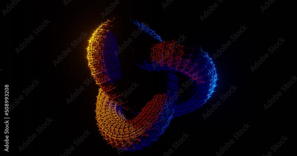 Torus knot, space station, fractal texture, surface change, rotation ...