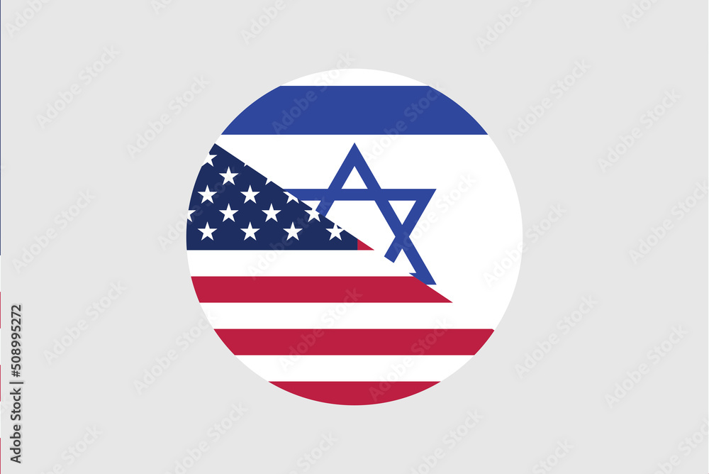 USA Israel friendship national flag circle cooperation diplomacy ...