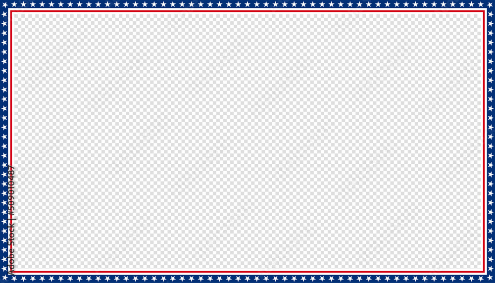 The United States of America frame with transparent background. Vector ...