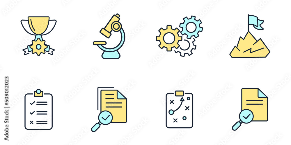 Assessment icons symbol vector elements for infographic web Stock ...