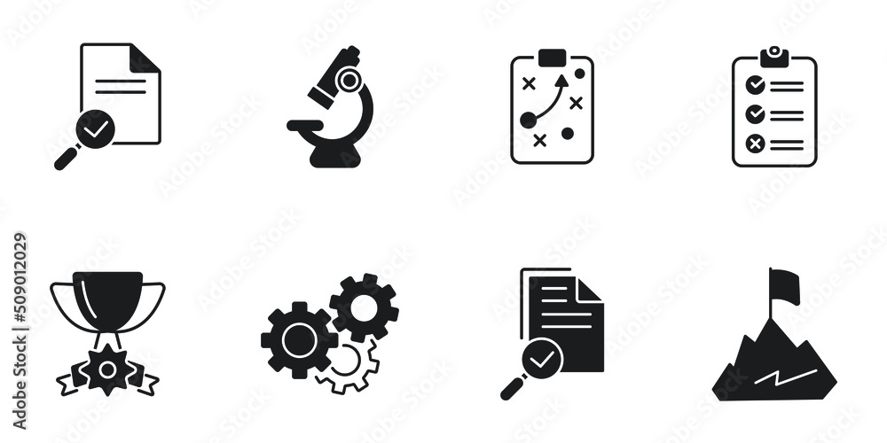 Assessment icons symbol vector elements for infographic web Stock ...