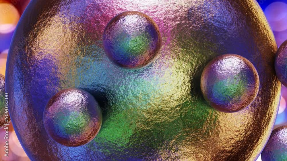 Realistic satisfying looping 3D animation of the textured metal ...