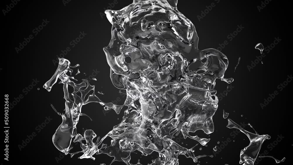 Pure Water Jet Stream Splash 4K with Alpha Ready. Use it to enhance ...