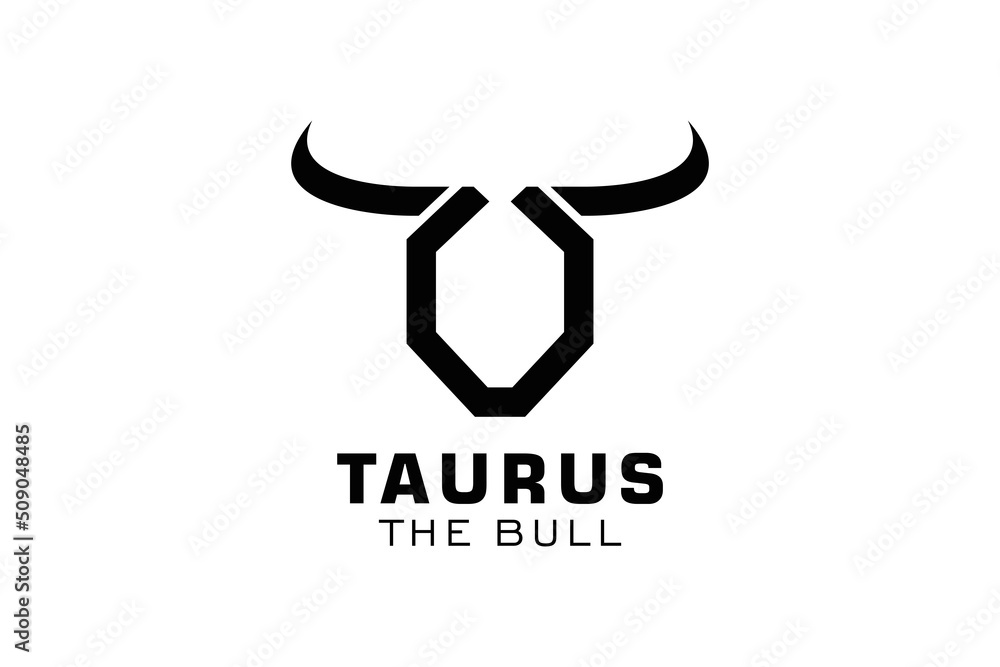 Letter V logo, Bull logo,head bull logo, monogram Logo Design Template ...