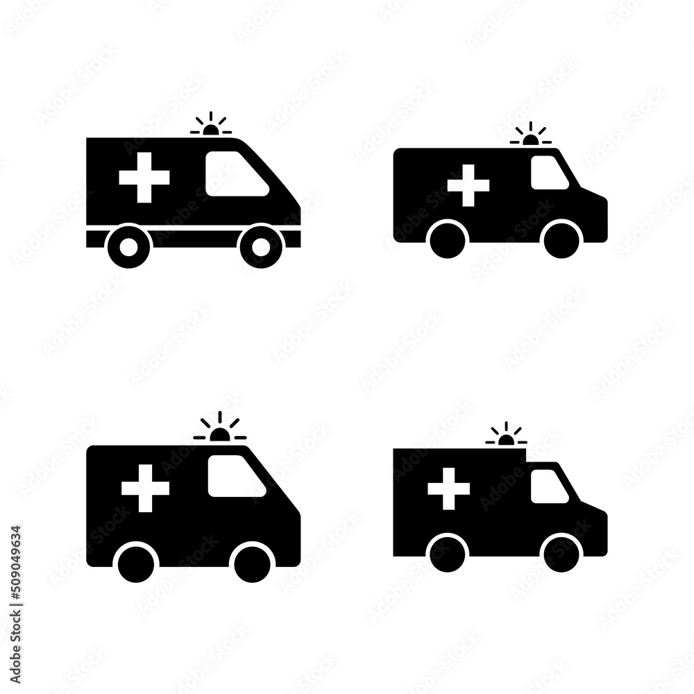 Ambulance icon vector. ambulance truck sign and symbol. ambulance car ...