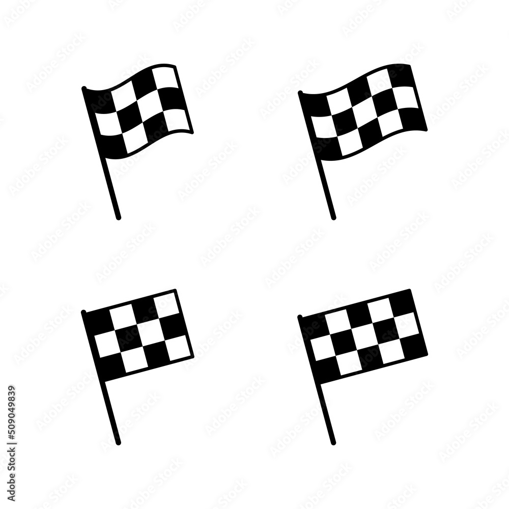 Racing flag icon vector. race flag sign and symbol.Checkered racing ...
