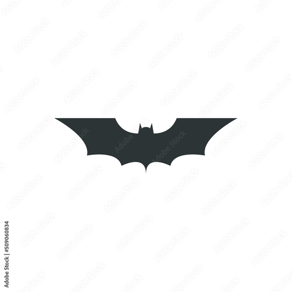 Vector sign of the bat symbol is isolated on a white background. bat ...