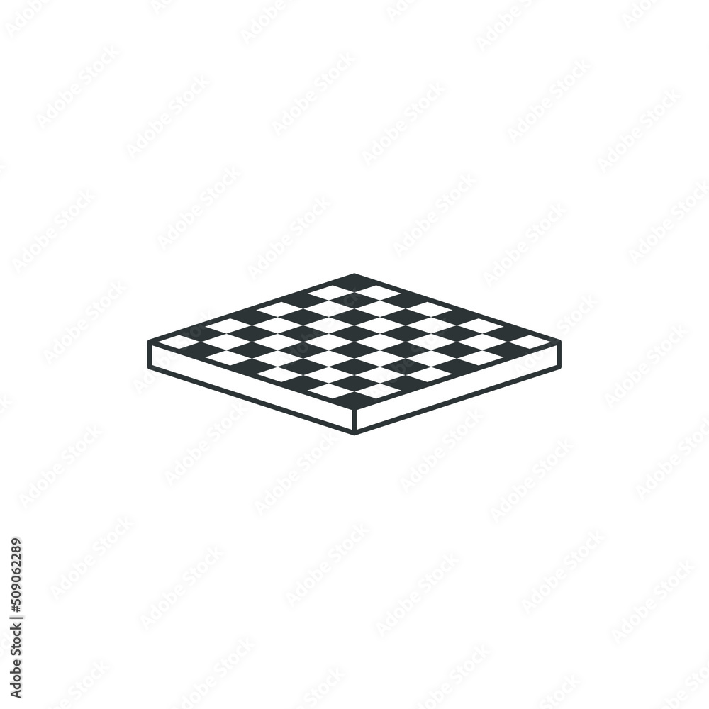 Vector sign of the Chess board symbol is isolated on a white background ...