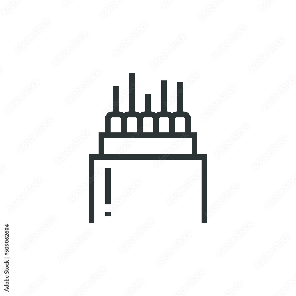 Vector sign of the Fiber optic cable symbol is isolated on a white ...