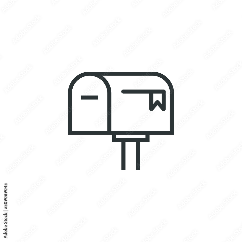 Vector sign of the mail box symbol is isolated on a white background ...