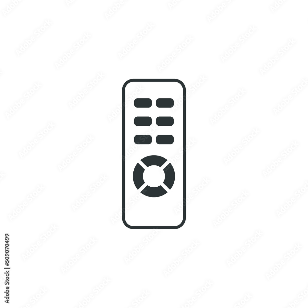 Vector sign of the remote symbol is isolated on a white background ...