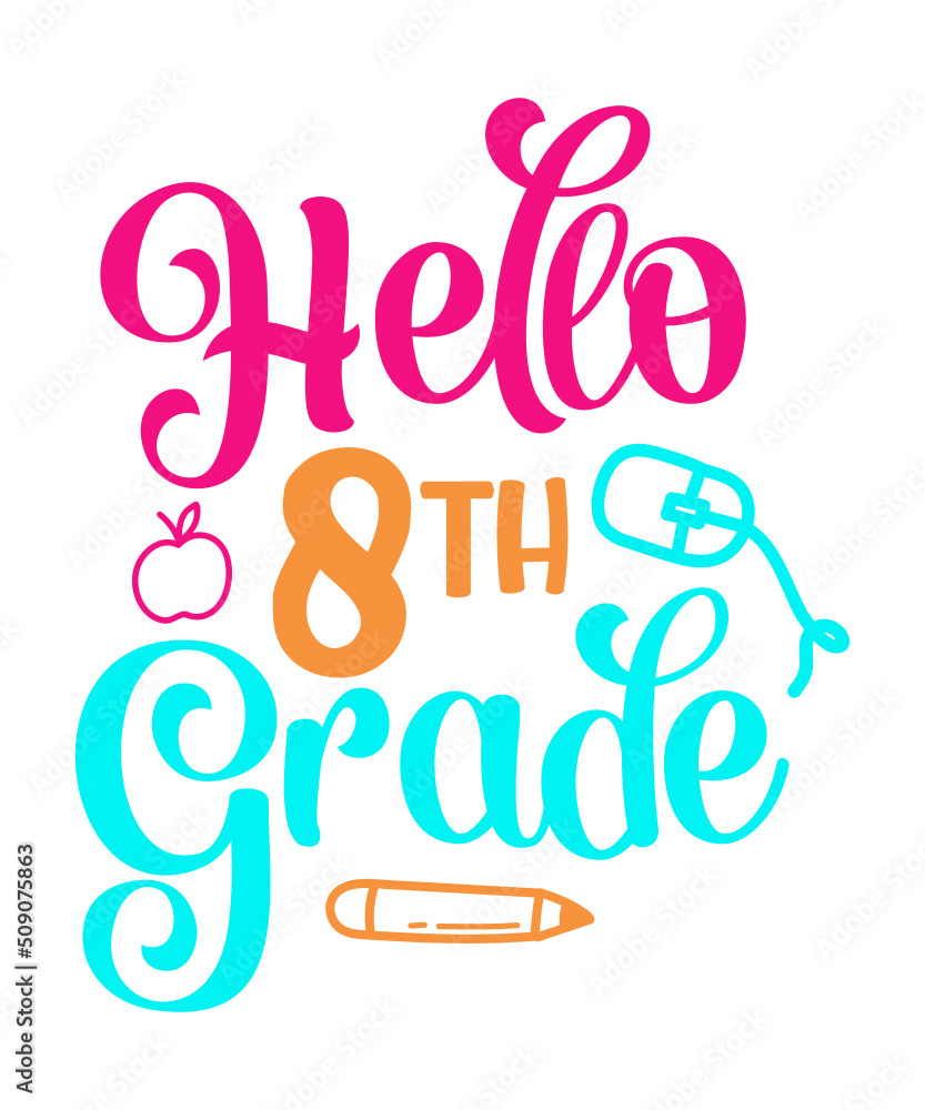 Hello Back to School svg, First day of School svg, Back to School ...