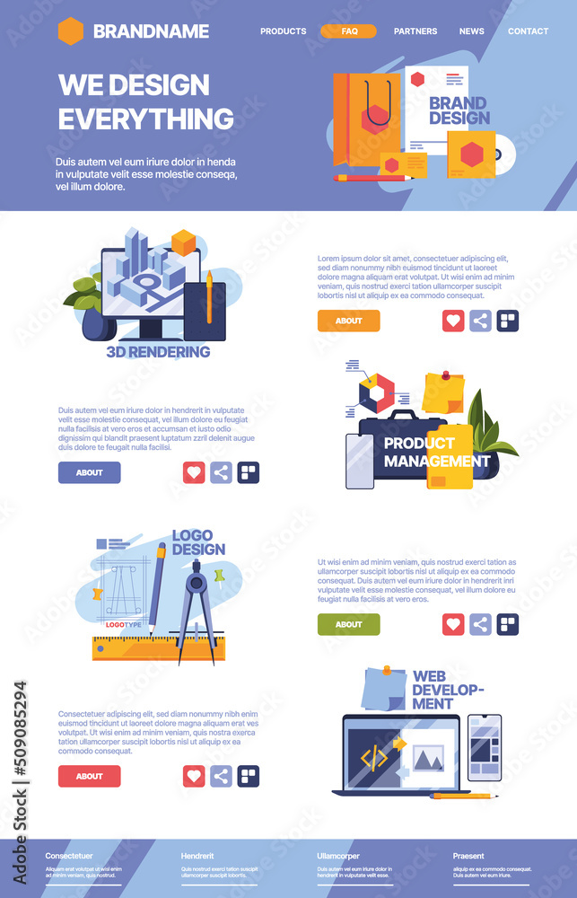 Web page design. Creative frame for artists photographers mockup design ...