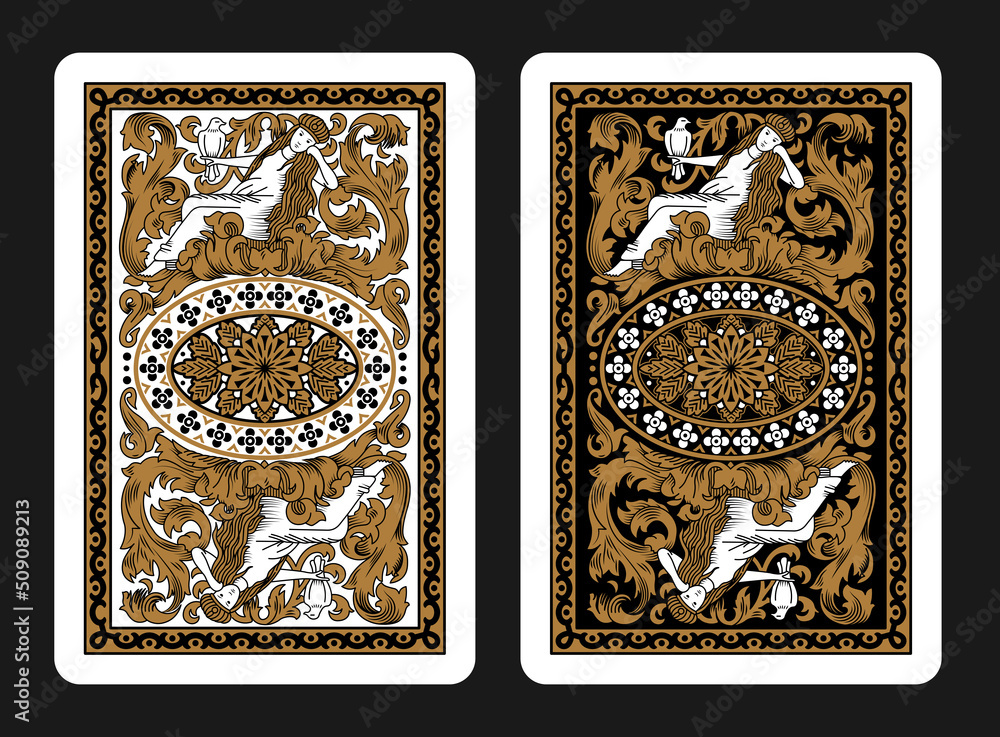 The reverse side of a playing card - back side reverse of playing cards ...