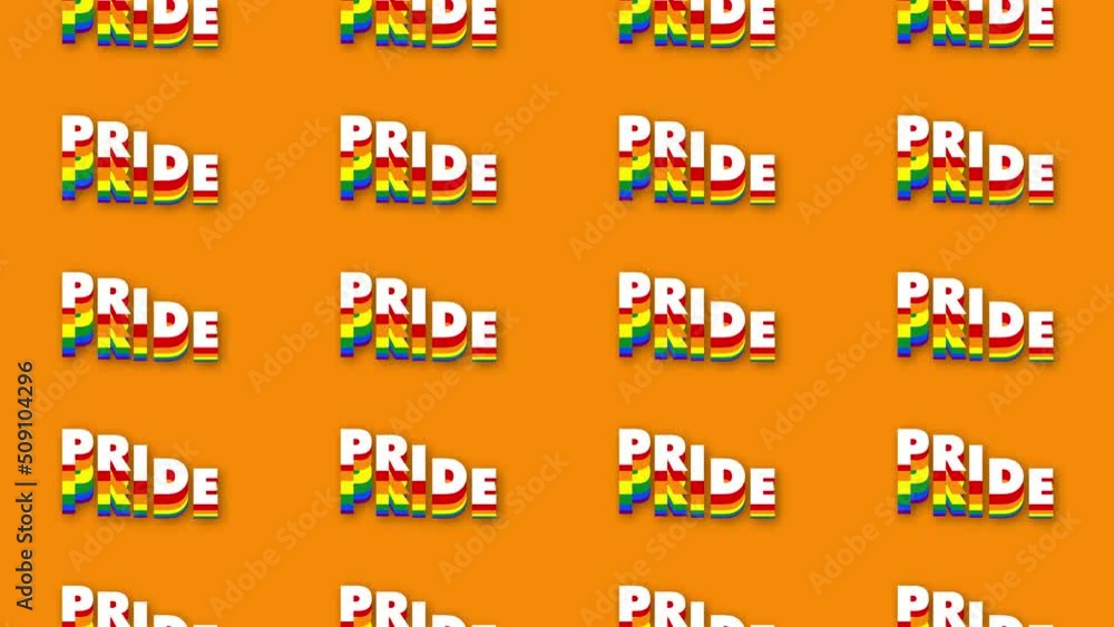 LGBTQ pride celebration, animated PRIDE text loop background. Stock 비디오 ...