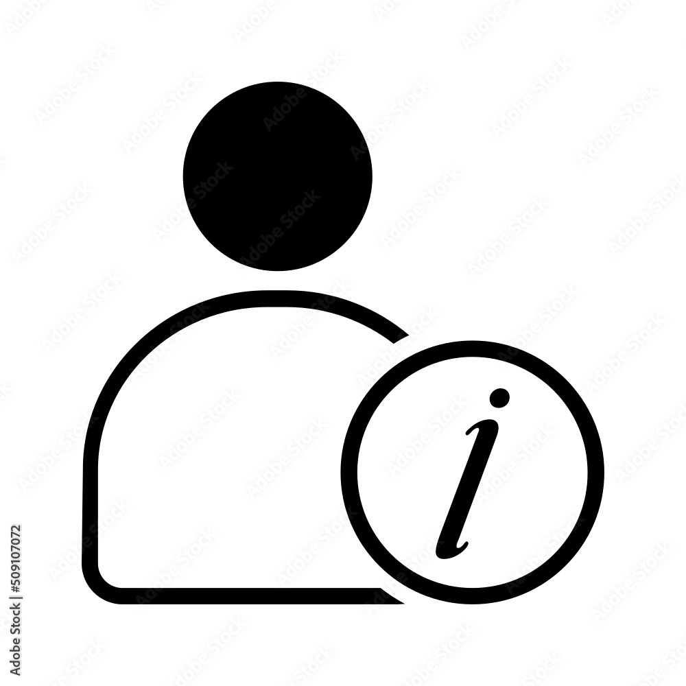 Black solid icon for About Icon Stock Vector | Adobe Stock